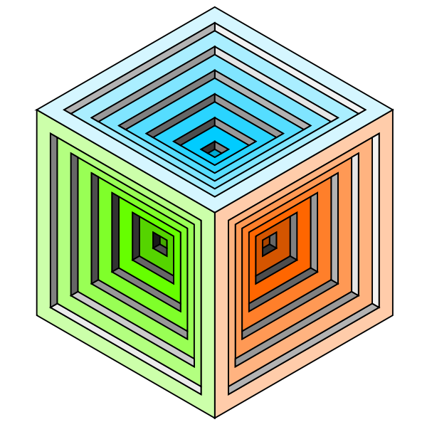 Engraved cube | Free SVG