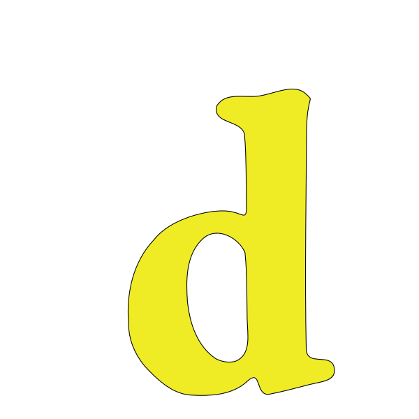 Lowercase D Free SVG