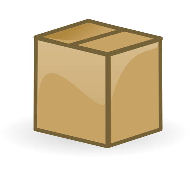 Cardboard box vector clip art | Free SVG