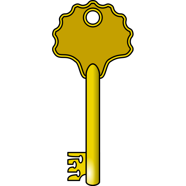 Treasure key vector clip art | Free SVG