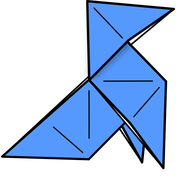 Origami Outline Free Svg