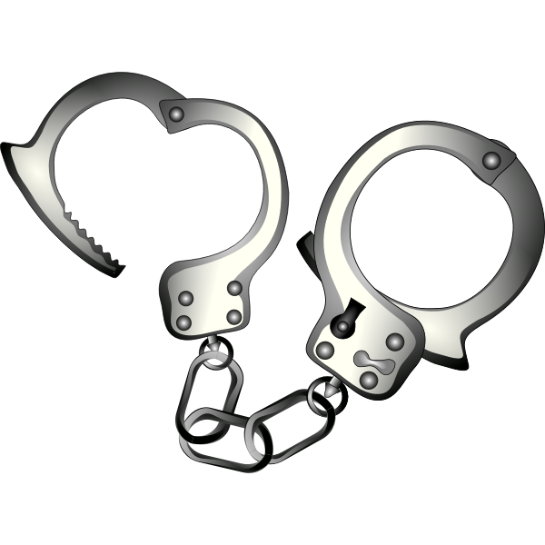 Simple gray handcuffs | Free SVG