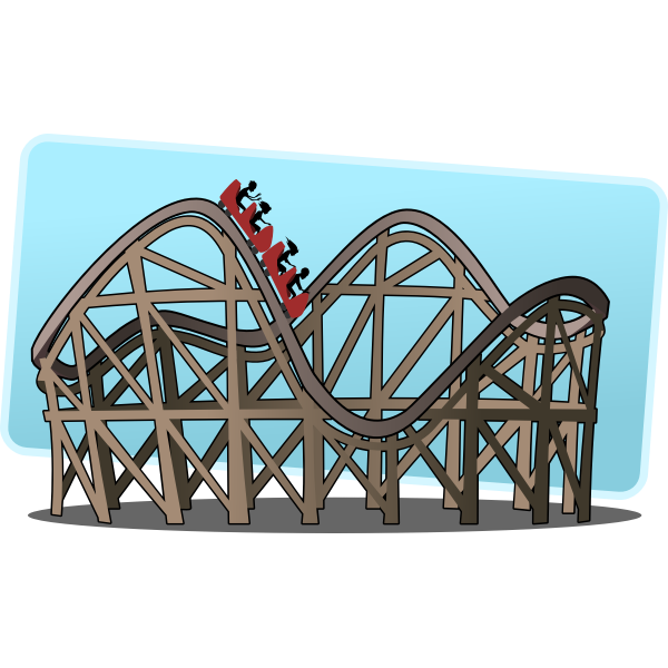 Roller Coaster Line Art | Free SVG