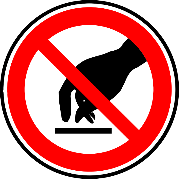Do Not Touch Warning Sign Vector Drawing Free SVG Do Not Touch Warning Sign Vector Drawing Free SVG