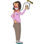 Vector graphics of high five blue remix | Free SVG