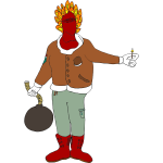 Blue cartoon bomb | Free SVG