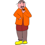 Man preparing a pipe | Free SVG