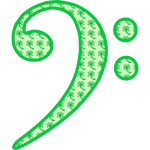 Clef G with a green pattern | Free SVG