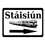 Railway station sign. | Free SVG