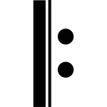 Musical note two half | Free SVG