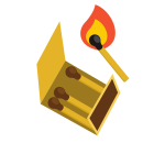 Lit matches vector clip art | Free SVG