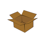 Vector image of cartoon box line art | Free SVG