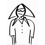 Guy with spectacles | Free SVG