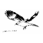 Silhouette vector image of mockingbird | Free SVG