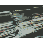 Stack of books in black and white | Free SVG