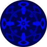 Blue Round Button | Free SVG